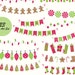 Christmas Bunting Banners String Lights Clip Art Christmas | Etsy