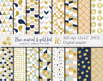 Seamless Modern Geometric Digital Paper Geometric Patterns | Etsy