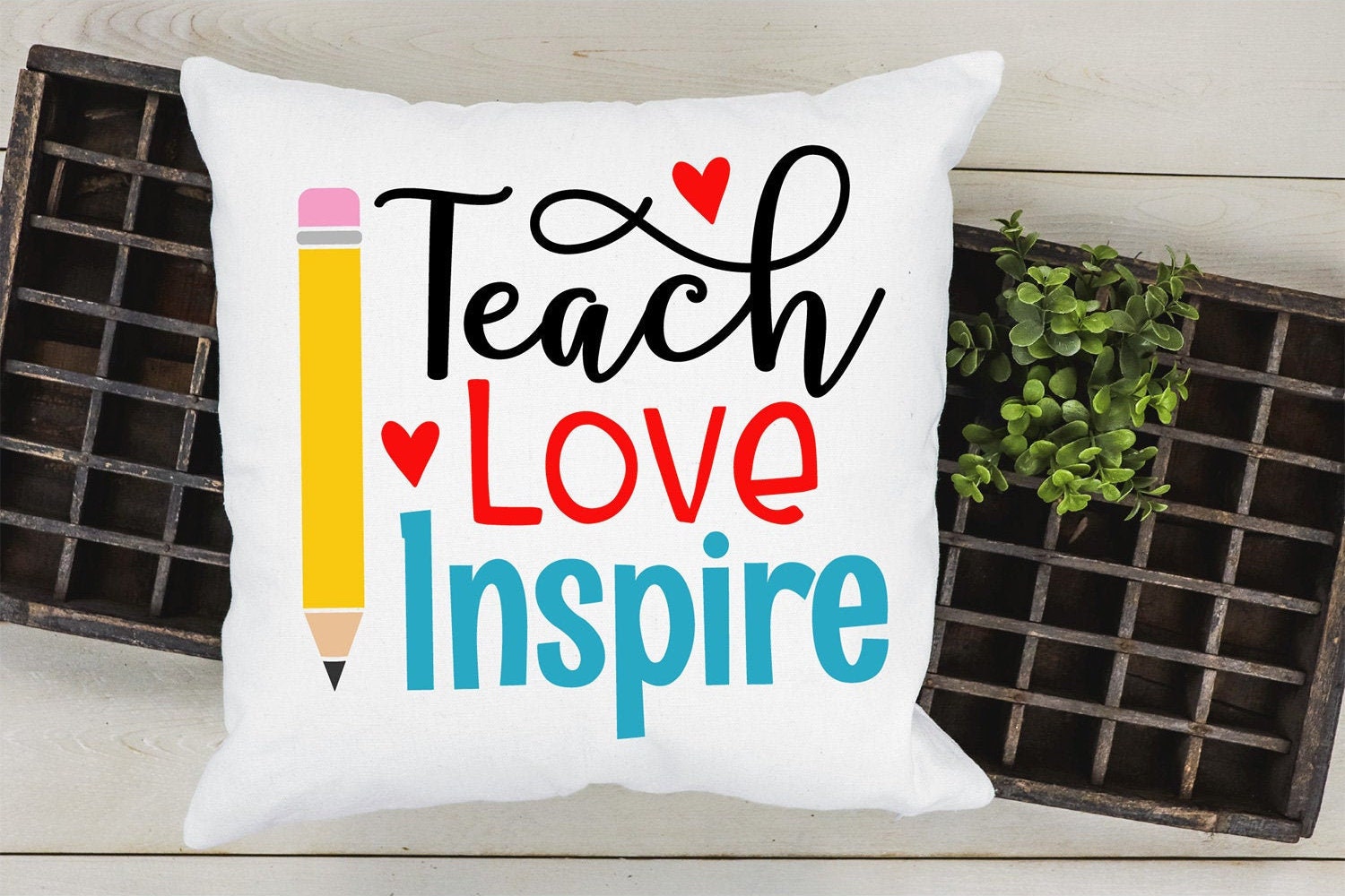 Teach Love Inspire Svg, Teacher Svg, Back to School Svg, Teacher Cut ...