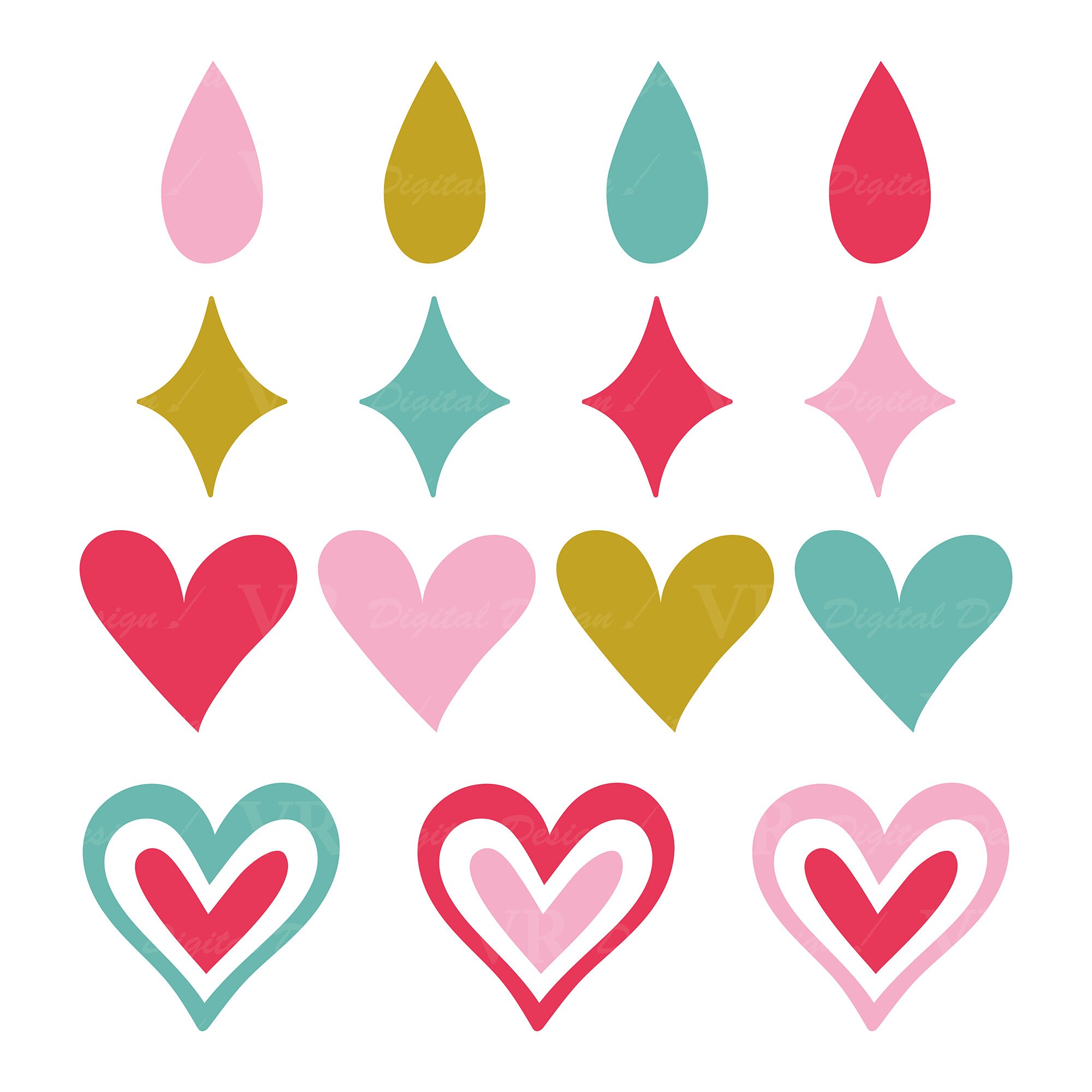 Bright Rainbows Clipart, Colorful Cute Rainbows Illustration, Kids ...