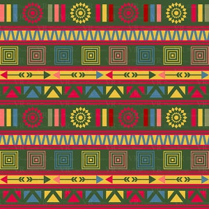 Aztec Digital Paper Set, Ethnic Tribal Digital Papers, Bright Geometric ...