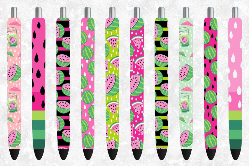Pink Watermelon Pen Wrap Bundle for Sublimation or Waterslide / Summer ...