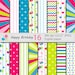 Happy Birthday Digital Paper Set With Balloons and Presents, Kids ...