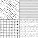 Black and White Hand Drawn Seamless Digital Paper, Trendy Monochrome ...