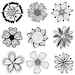 Floral Doodles Clipart, Flowers Doodle Clipart, Hand Drawn Flower ...