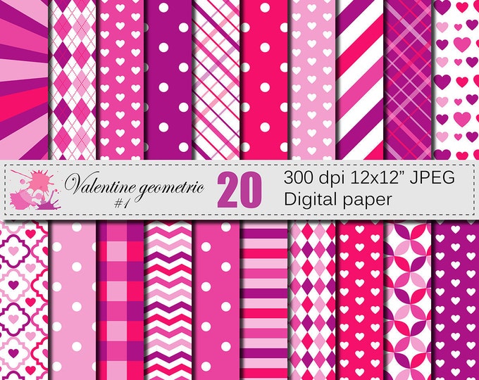 Spring Plaid Digital Paper Set, Bright Colorful Plaid Digital Scrapbook ...