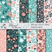 Seamless Floral Digital Paper, Hand Drawn Flowers Seamless Pattern ...