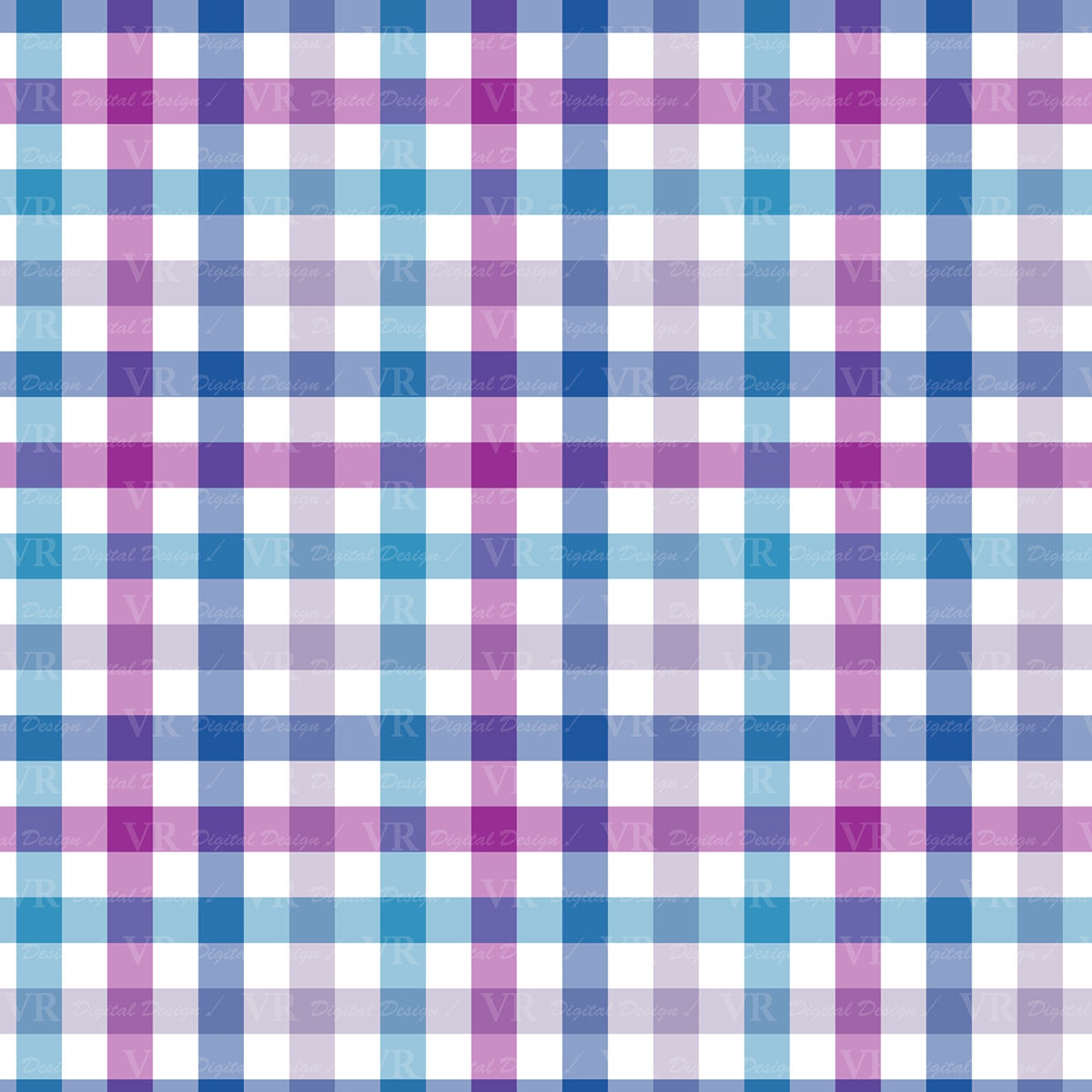 Winter Plaid Digital Paper, "frozen Winter" Plaid Pattern, Blue Purple ...