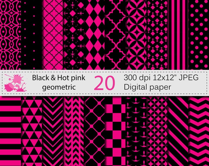 Spring Plaid Digital Paper Set, Bright Colorful Plaid Digital Scrapbook ...