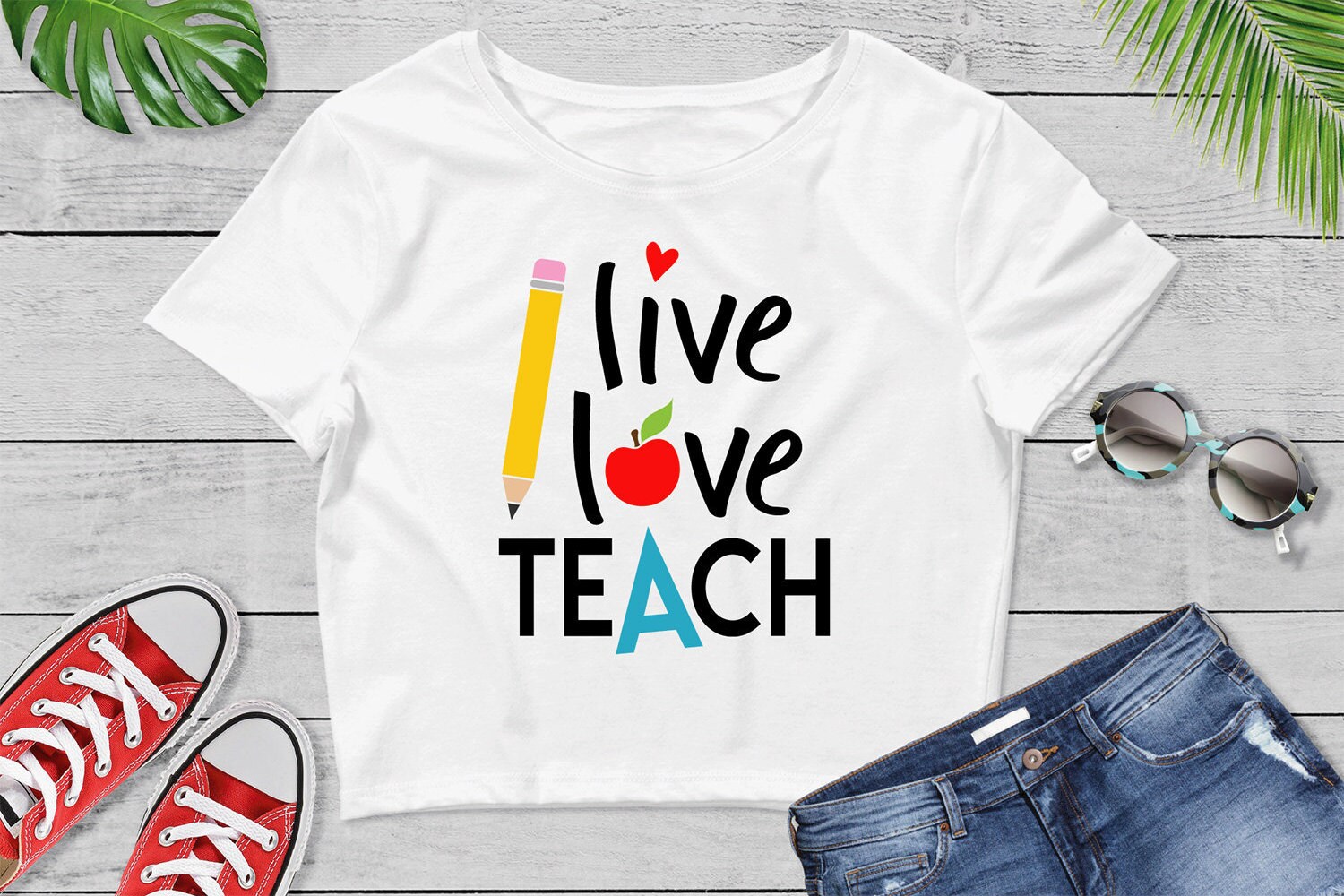 Live Love Teach Svg, Teacher Svg, Dxf, Back to School Svg, Teacher Cut ...
