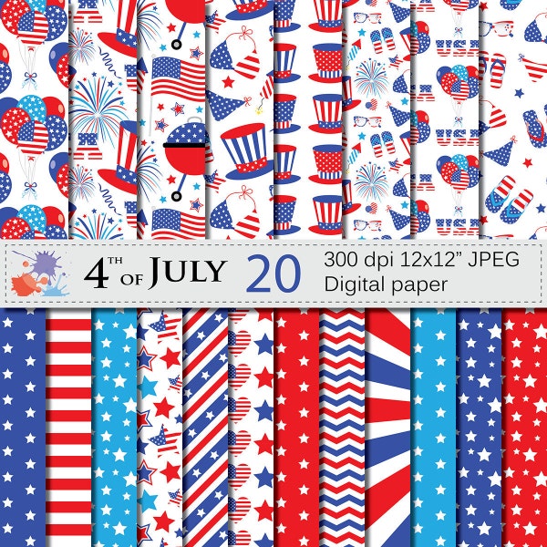4th of July Papers - Etsy
