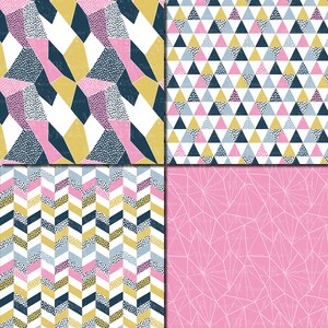Seamless Modern Geometric Digital Paper, Geometric Patterns, Modern ...