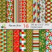 Christmas Fun Digital Paper Set, Christmas Geometric Digital Papers ...