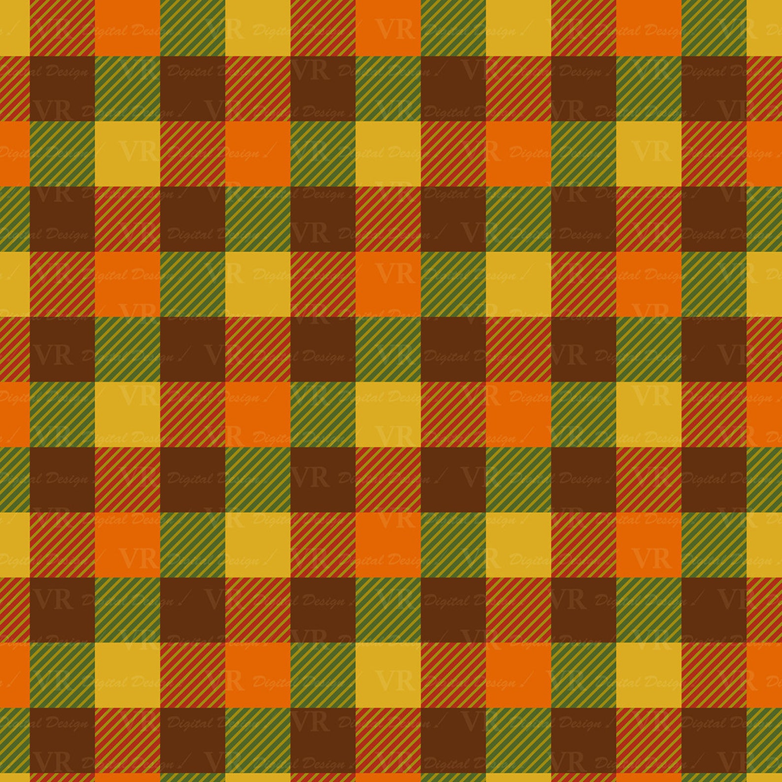 Autumn Plaid Digital Paper, Fall Plaid Patterns, Thanksgiving Plaid ...