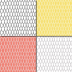 Hand Drawn Scales Seamless Digital Paper, Rainbow Scales Pattern ...