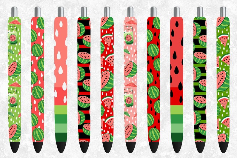 Red Watermelon Pen Wrap Bundle for Sublimation or Waterslide / Summer ...