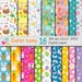 Easter Bunny Digital Paper, Bright Easter Seamless Patterns With ...