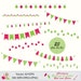 Christmas Bunting Banners, String Lights Clip Art, Christmas Bunting ...