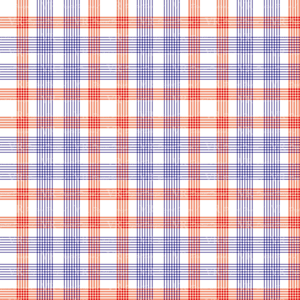 Blue and Red Plaid Digital Paper Set, Patriotic Plaid Digital Scrapbook ...