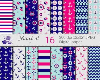 Navy Digital Paper Blue Digital Paper Navy Digital Pattern - Etsy