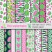 Watermelon Digital Paper, Cute Summer Fruit Digital Papers, Pink and ...