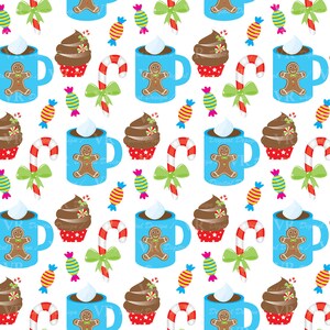 Christmas Gingerbread Digital Paper Set, Gingerbread House, Cookies ...