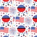 4th of July Digital Papers, Patriotic USA Red and Blue Stars and ...