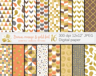 Seamless Modern Geometric Digital Paper Geometric Patterns | Etsy