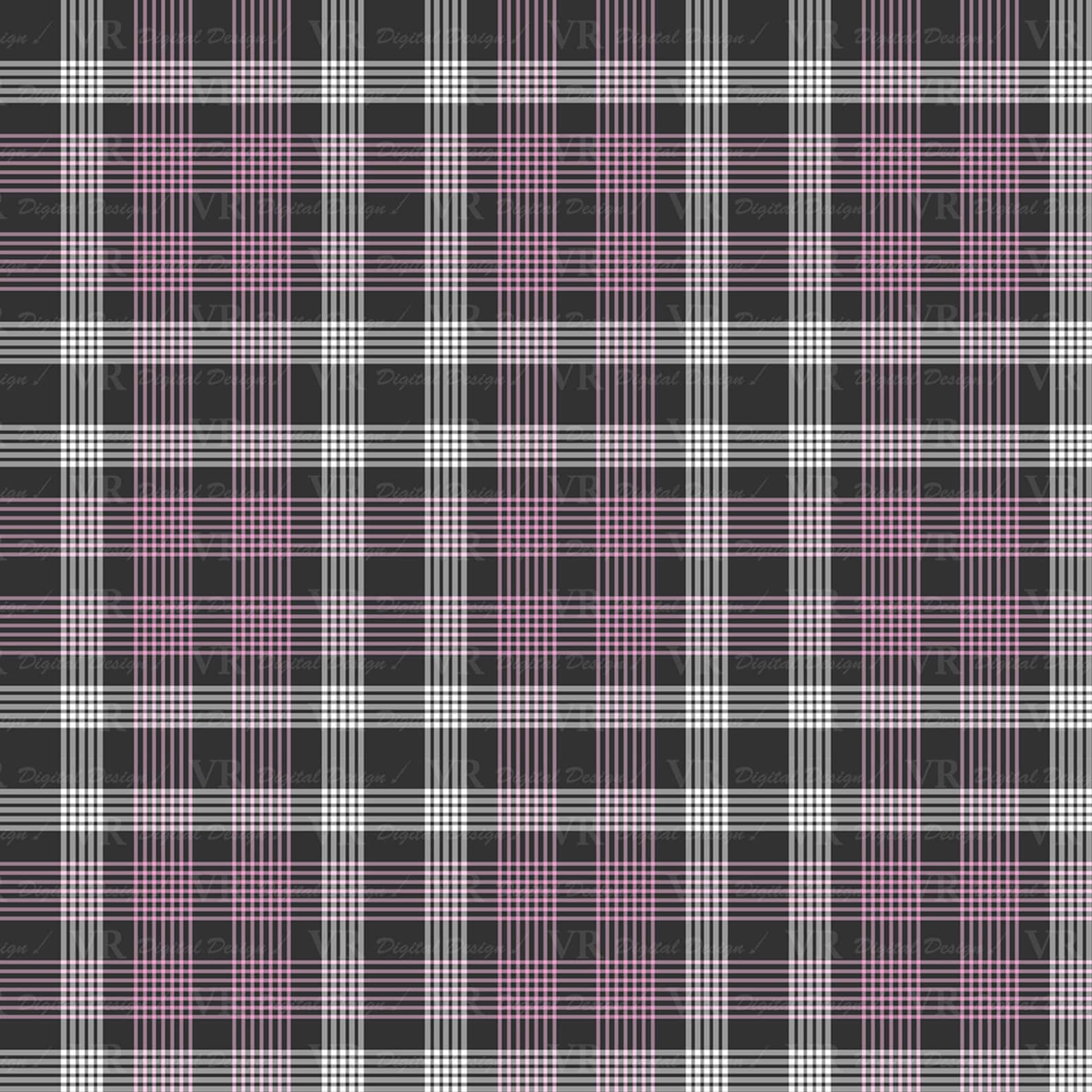 Pink and Grey Plaids Digital Paper Set Pink and Grey Plaid - Etsy