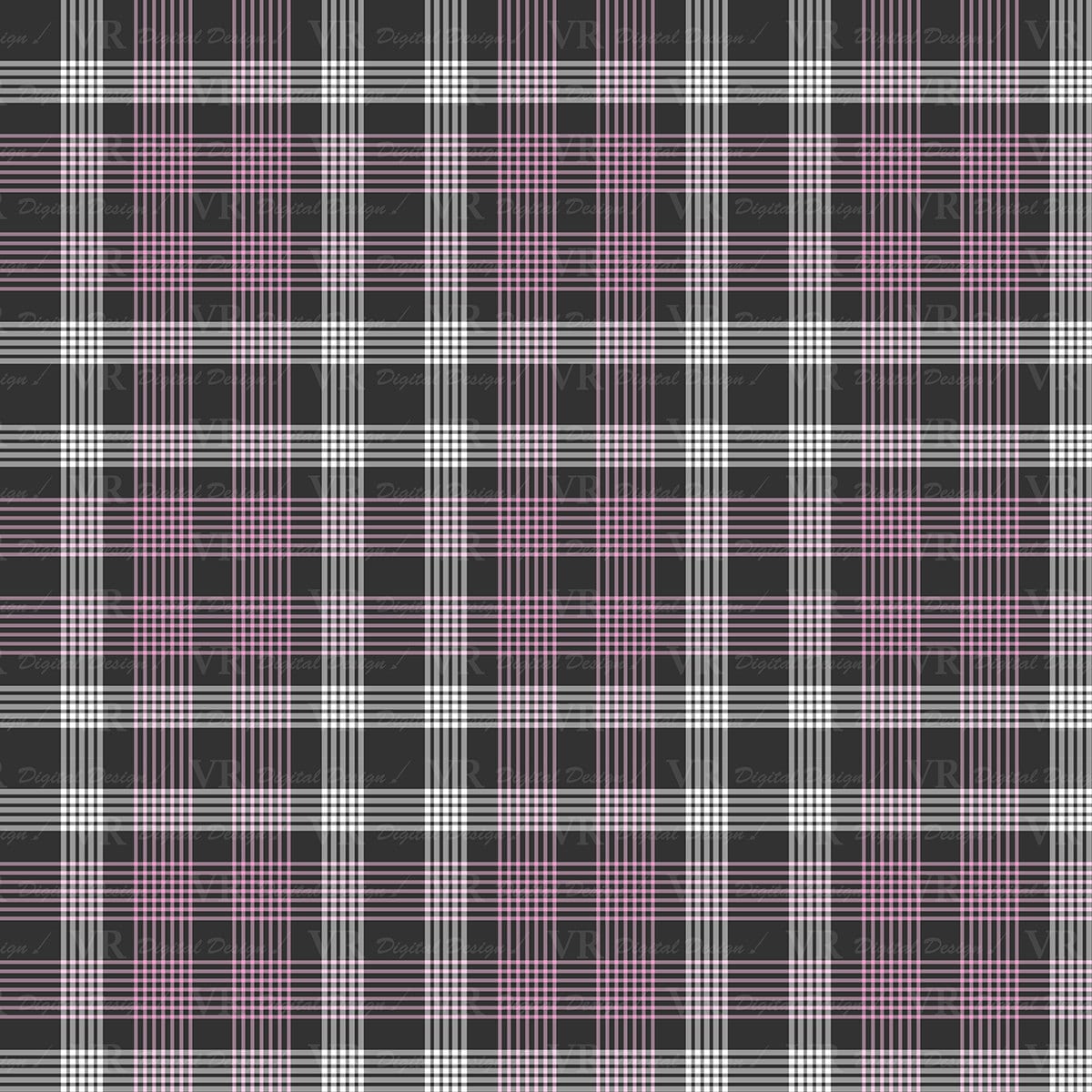 Pink and Grey Plaids Digital Paper Set, Pink and Grey Plaid Digital ...
