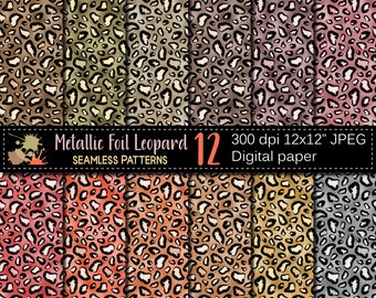 Leopard Cheetah Print Seamless Digital Paper Set of 18 - Etsy