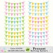 Pennant Bunting Banners Clip Art, Birthday Party Bunting Banners ...