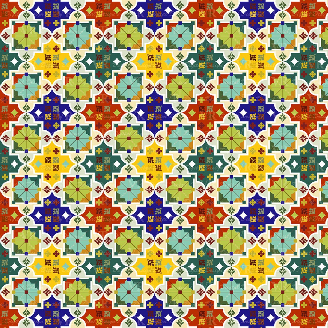 Moroccan Digital Paper Set, Scrapbook Digital Papers, Ethnic, Tribal ...