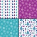 Purple and Blue Christmas Digital Paper, Frozen Christmas Digital ...