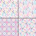 Seamless Pastel Digital Paper Pack, Pastel Flowers and Leaves Paper ...