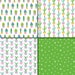 Cactus Digital Paper, Cute Cacti Plants Seamless Patterns, Bright ...