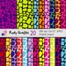 Funky Giraffes Digital Paper Set, Wild Animal Digital Papers, Bright ...
