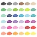 Clouds Clip Art, Polka Dot Cloud Clipart, Rainbow Clouds Clipart ...