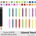 Colored Pencils Clip Art, Rainbow Pencils Clipart, Pencil Planner ...