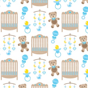 Its a Boy Digital Paper Set, Baby Boy Blue Digital Papers, Baby Shower ...