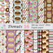 Donuts Digital Paper Set, Pastel Chocolate Donut Digital Papers ...