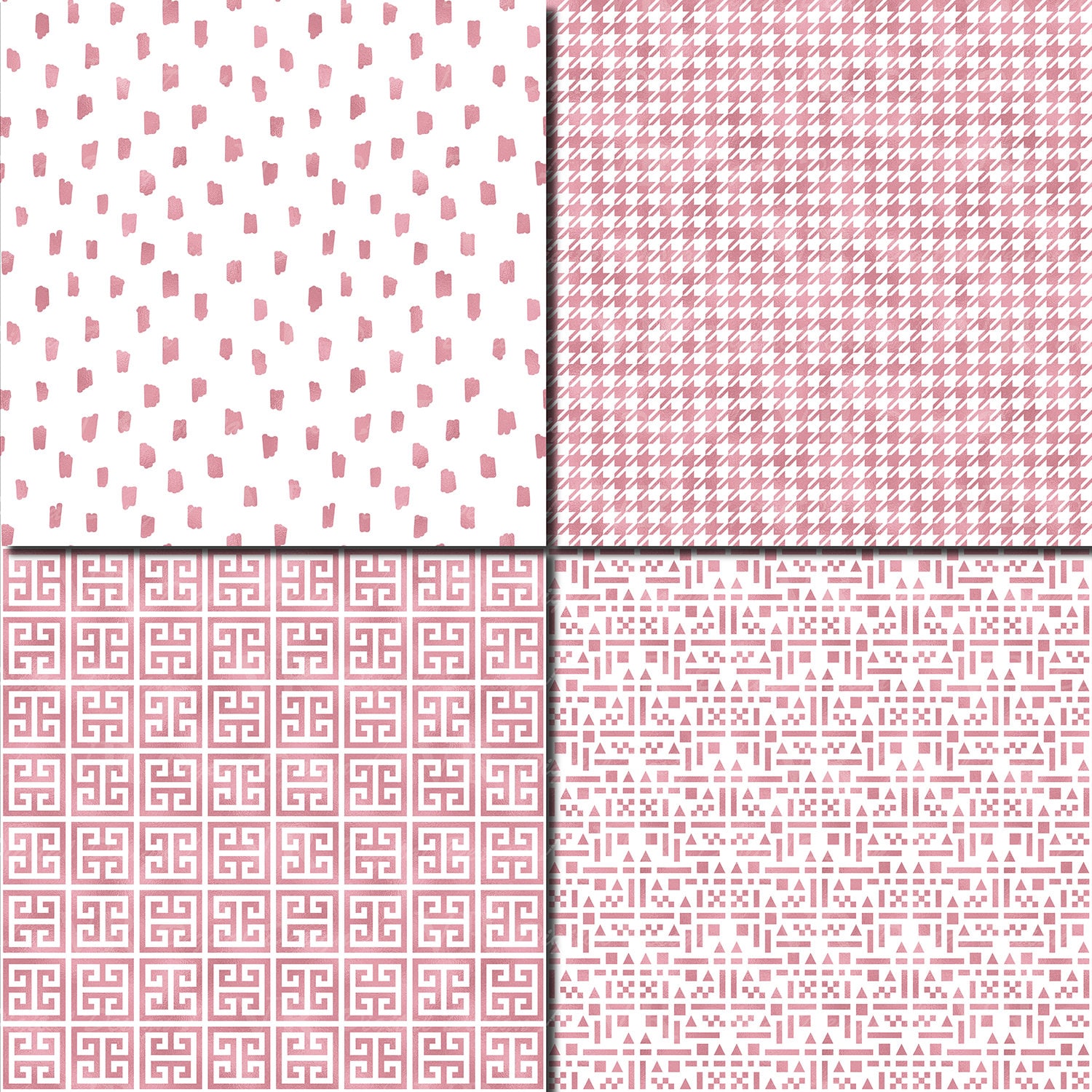 Rose Gold Foil Digital Paper Seamless Blush Pink Metallic - Etsy