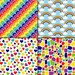 Rainbow Digital Paper Set, Multicolored Digital Scrapbook Printable ...