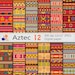 Aztec Digital Paper Set, Ethnic Tribal Digital Papers, Bright Geometric ...