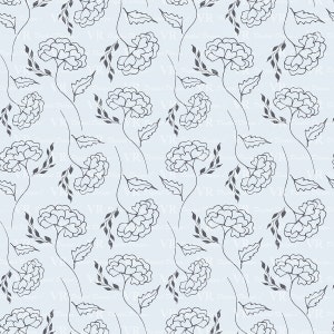 Seamless Elegant Floral Digital Paper, Hand Drawn Flowers Seamless ...