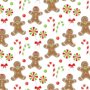 Christmas Gingerbread Digital Paper Set, Gingerbread House, Cookies ...