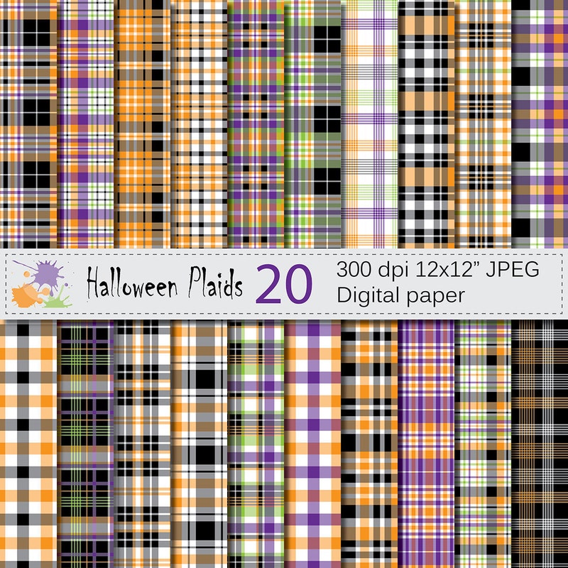 Green Orange Plaid - Etsy
