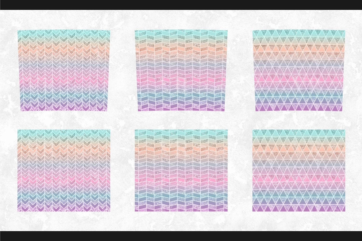 Pastel Geometric Glitter Sublimation Design Template for 20 Oz Skinny ...