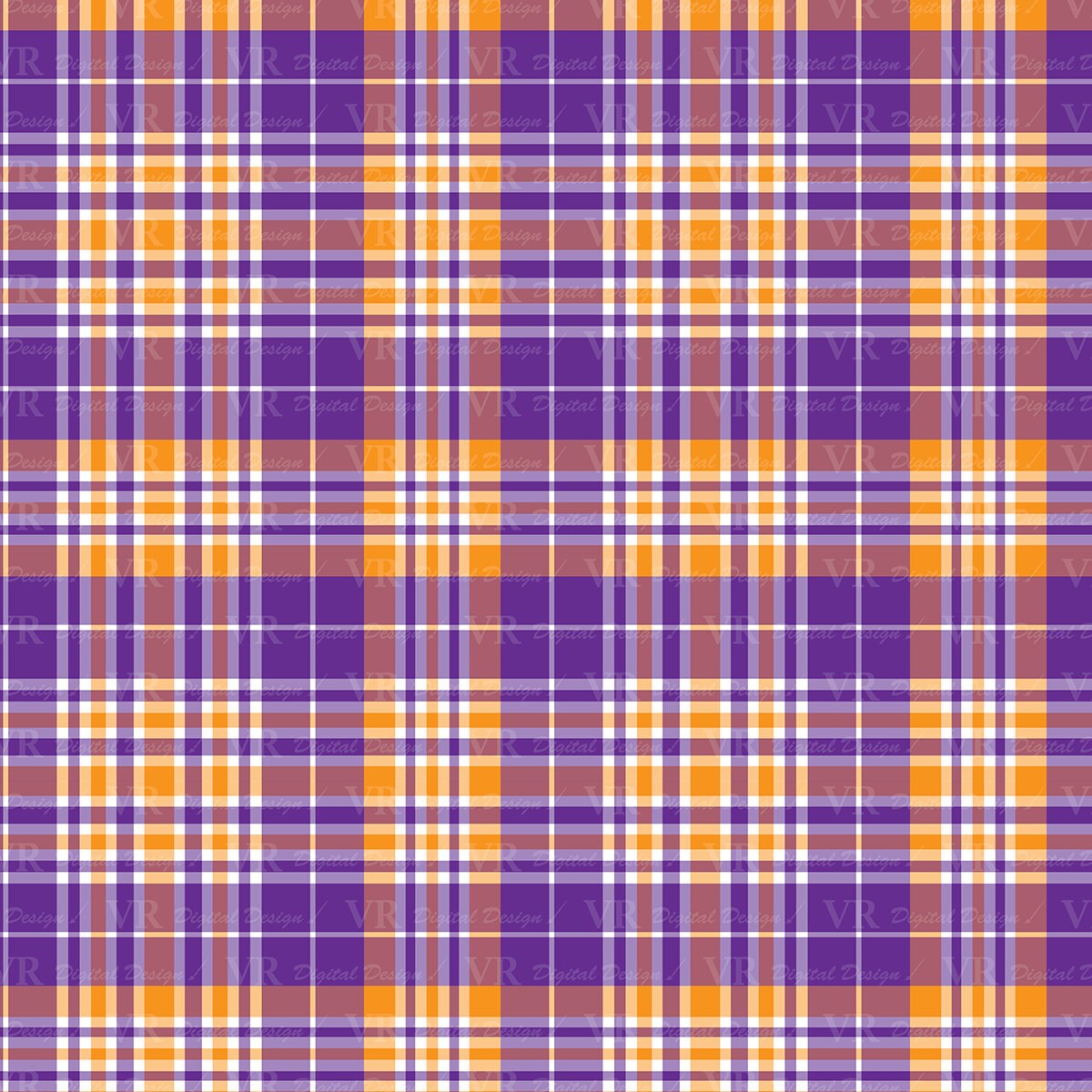 Halloween Plaids Digital Paper Set, Halloween Plaid Digital Papers ...