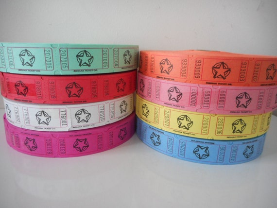 Star Raffle Tickets Various Colors and Quantities | Etsy